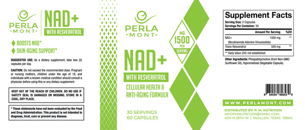 NAD+ with Resveratrol – Anti-Aging & Cellular Support – Perla Montemayor
